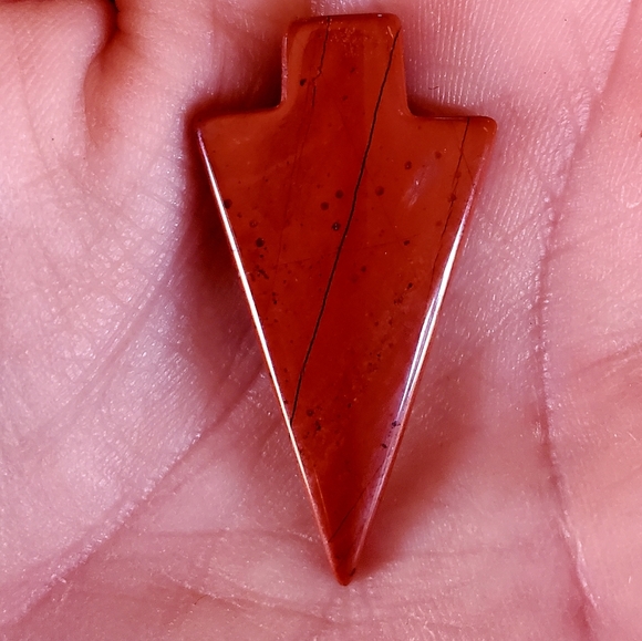 Handmade | Jewelry | New Carved Red Jasper Arrow Pendant | Poshmark